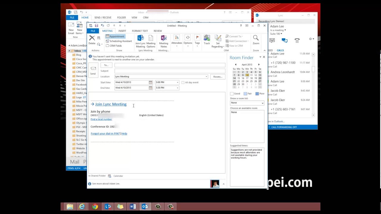 Microsoft Lync 2013 - How to Start an Online Lync Meeting - YouTube