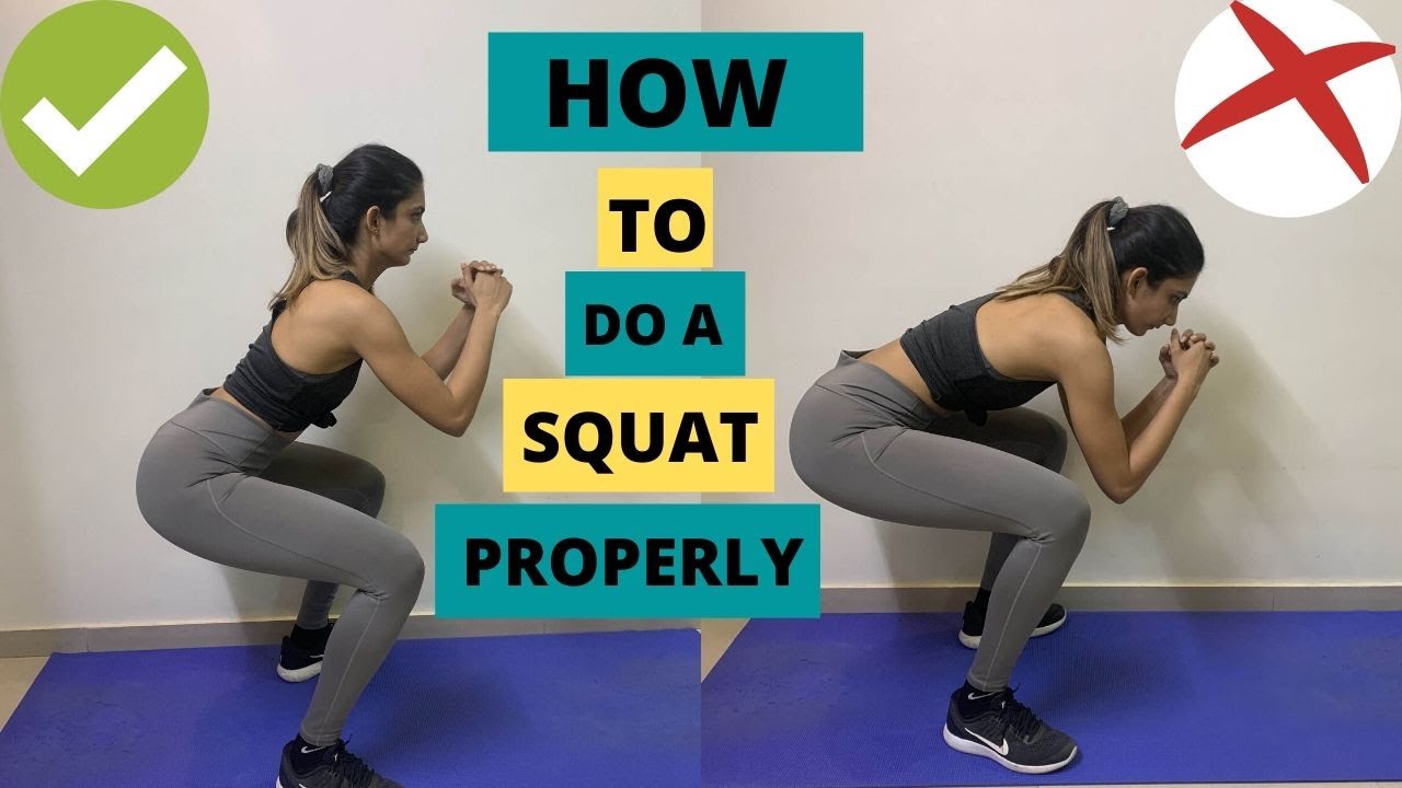 How to SQUAT Properly | Squats for Beginners (Hindi/English) - YouTube