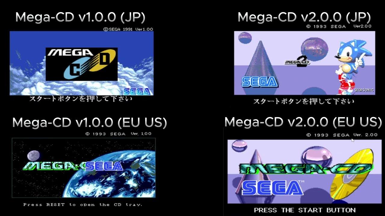 Sega Mega-CD And Sega-CD Startup | JVC X'EYE And Wondermega included - YouTube