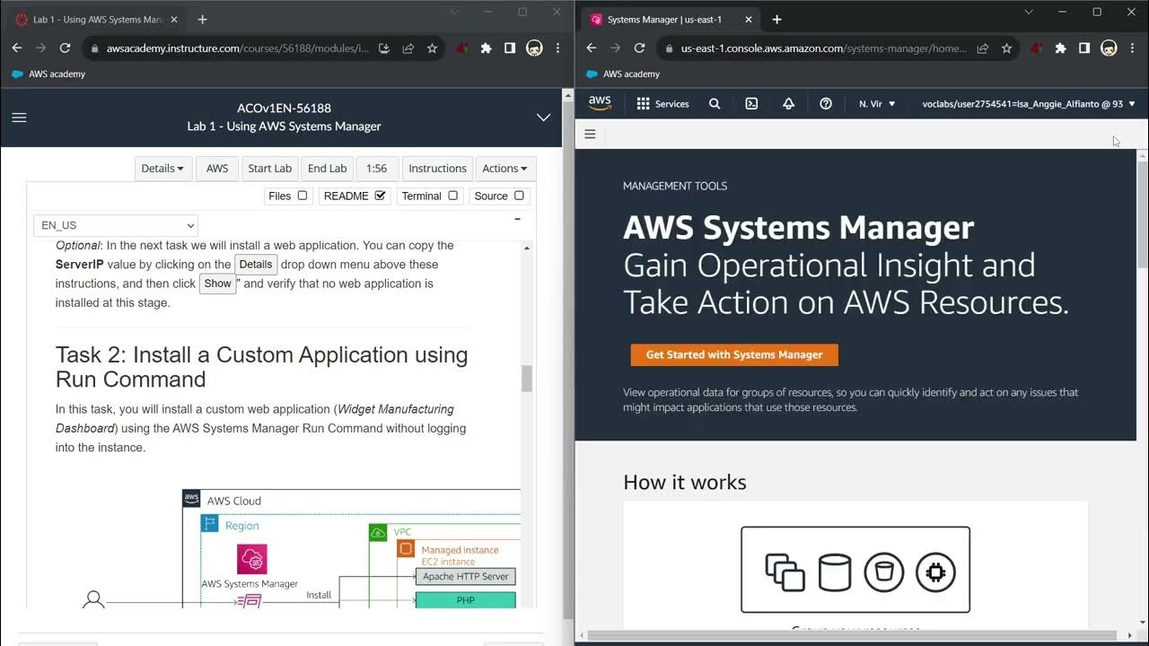 AWS Academy Cloud Operations Module 2: Lab 1 - Using AWS Systems Manager - YouTube