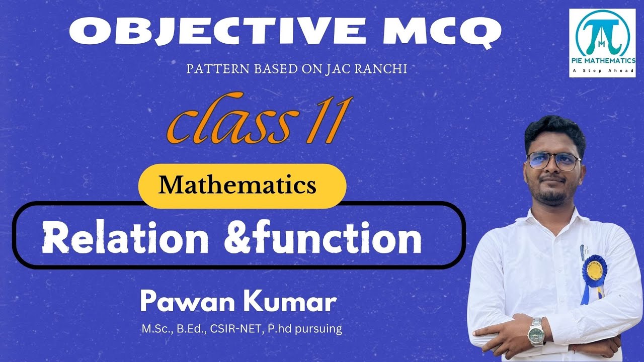 MCQ of relation and Function class 11 Based on jac pattern - YouTube