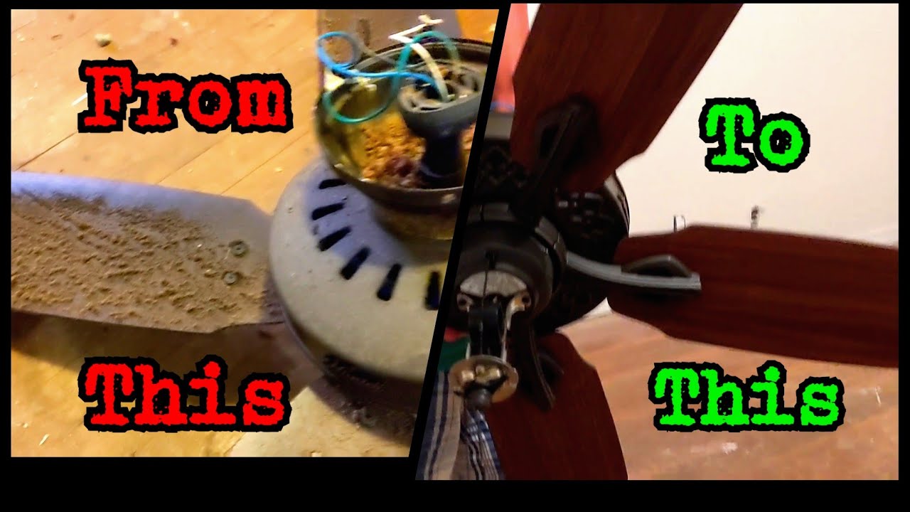 Cleaning A Nasty Ceiling Fan / House Flip Part 7 / Doing The Small Jobs ...