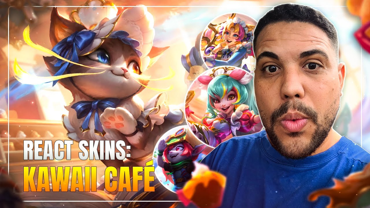 REACT: SKINS KAWAII CAFE DO WILD RIFT | LEAGUE OF LEGENDS | LOL ...