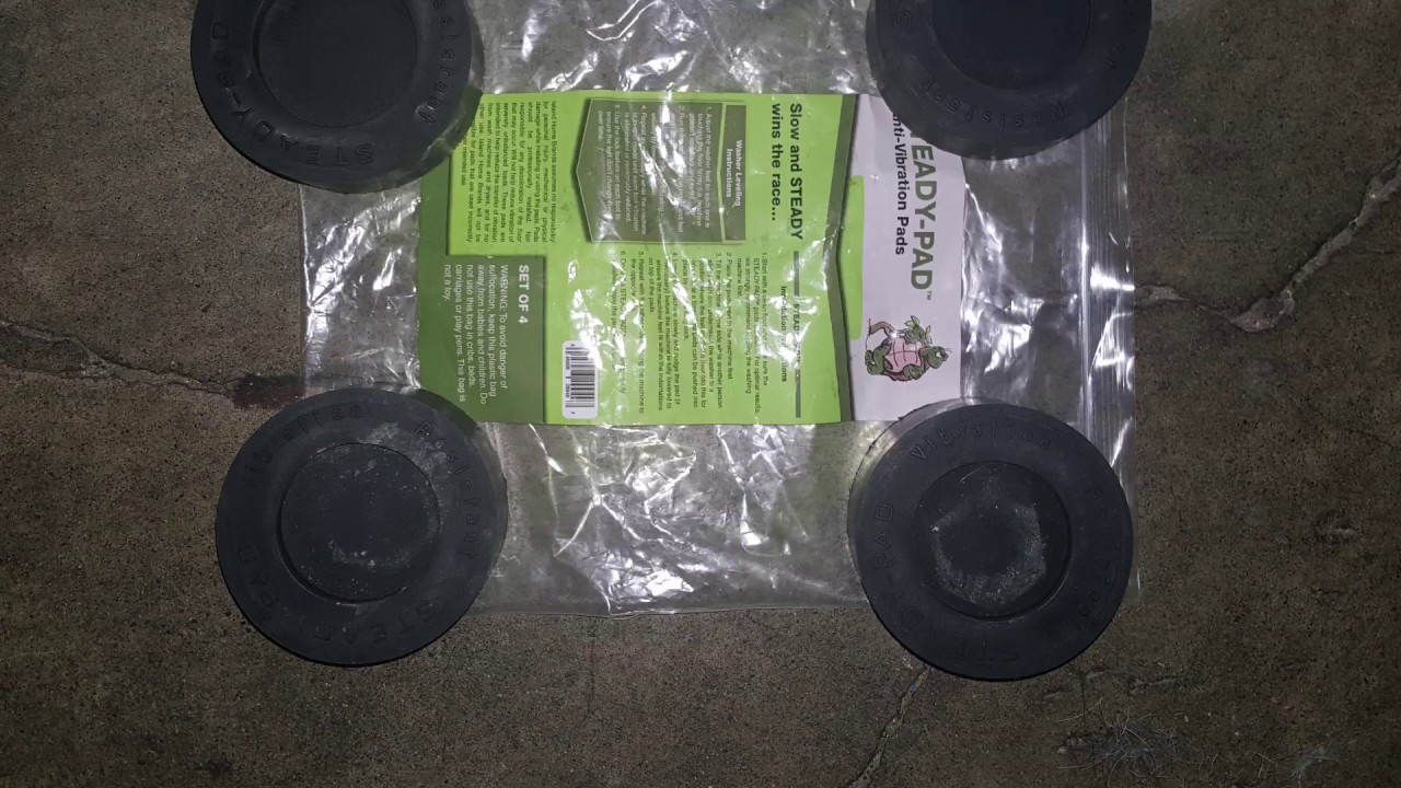 STEADY-PAD Anti-Vibration and Anti-Walk Washer and Dryer Pads. - YouTube