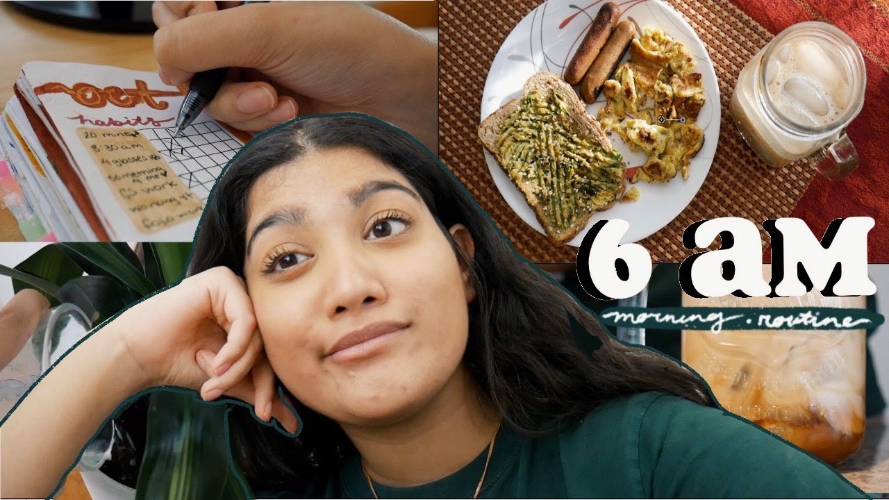 my 6AM college morning routine (healthy & productive habits) - YouTube
