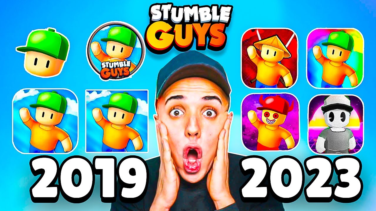 ASÍ han EVOLUCIONADO los LOGOS de STUMBLE GUYS! *2019* - YouTube