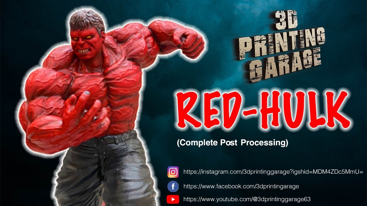 RED HULK | 3D Printing | Marvel - YouTube