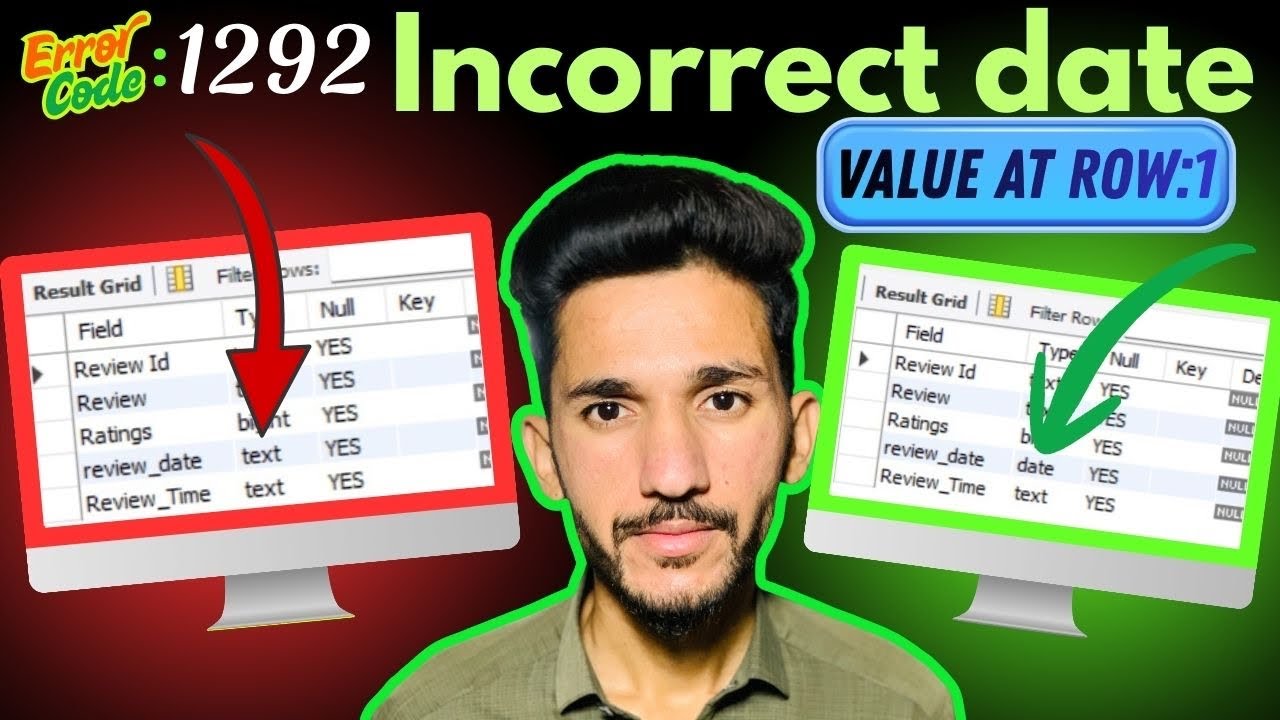 Error Code 1292 Incorrect Date Value at Row 1 | Fix Date Format Issues ...
