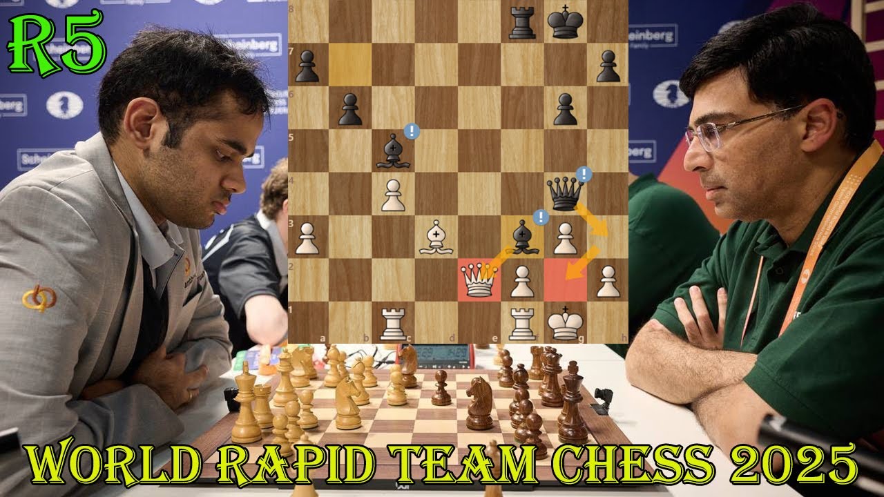KING ANAND!! Arjun Erigaisi vs Viswanathan Anand || World Rapid Team ...