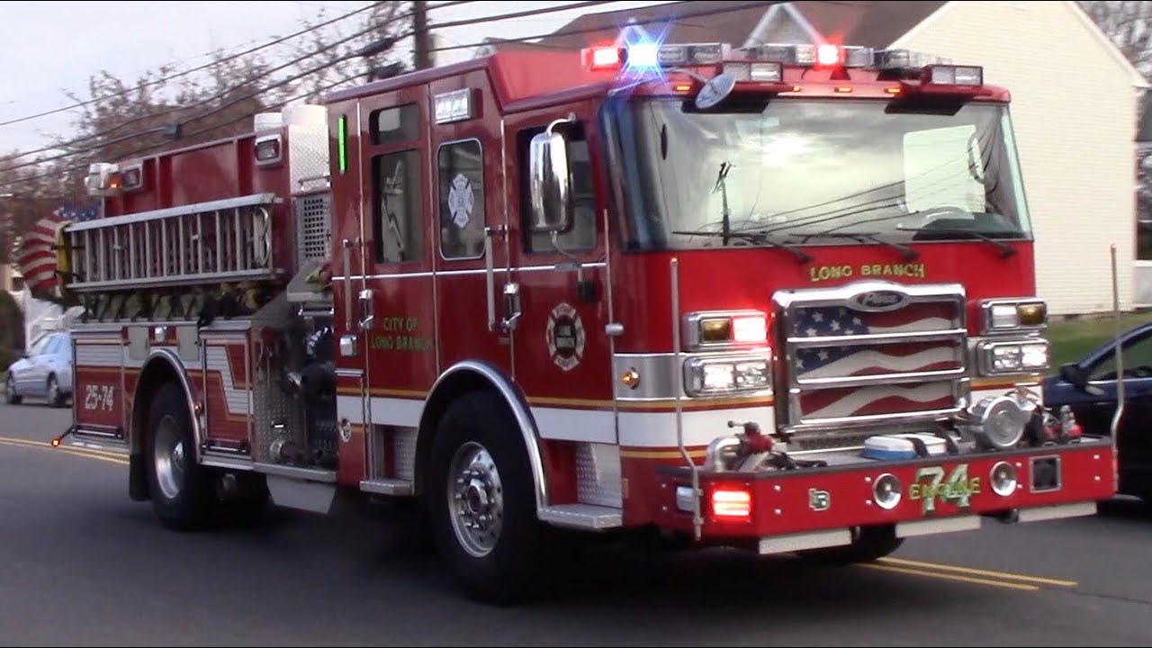Long Branch Fire Department Engine 25-74 Responding 11-20-19 - YouTube