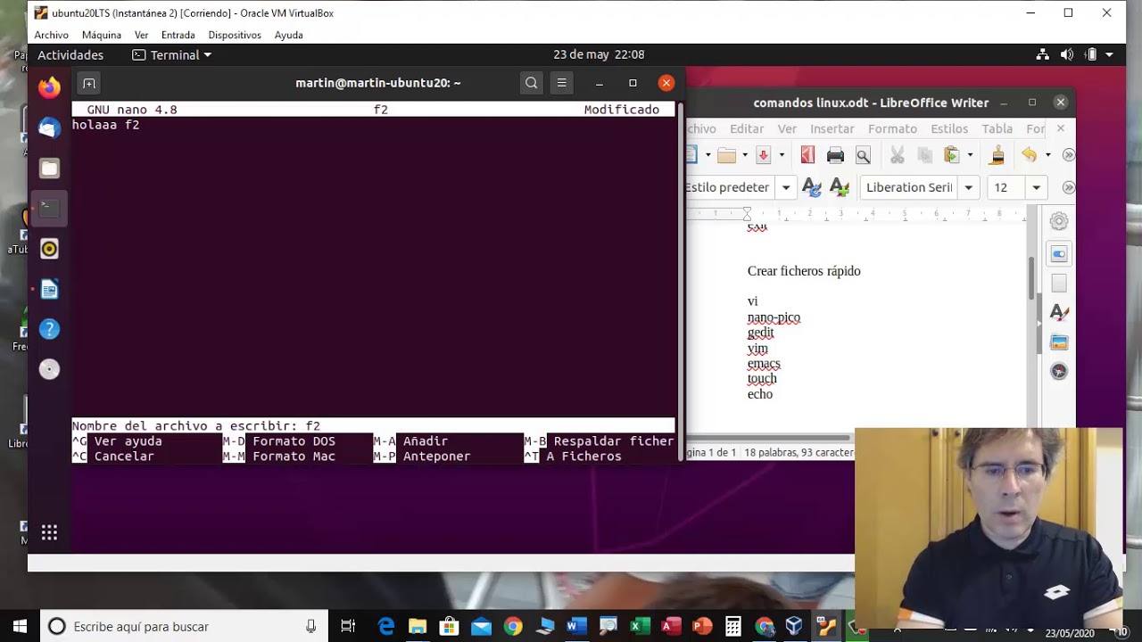 Crear ficheros Linux de diferentes formas y sencillas - YouTube
