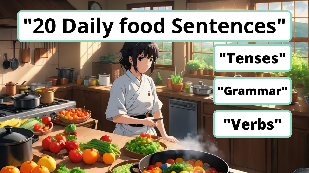 20 daily food sentences - YouTube