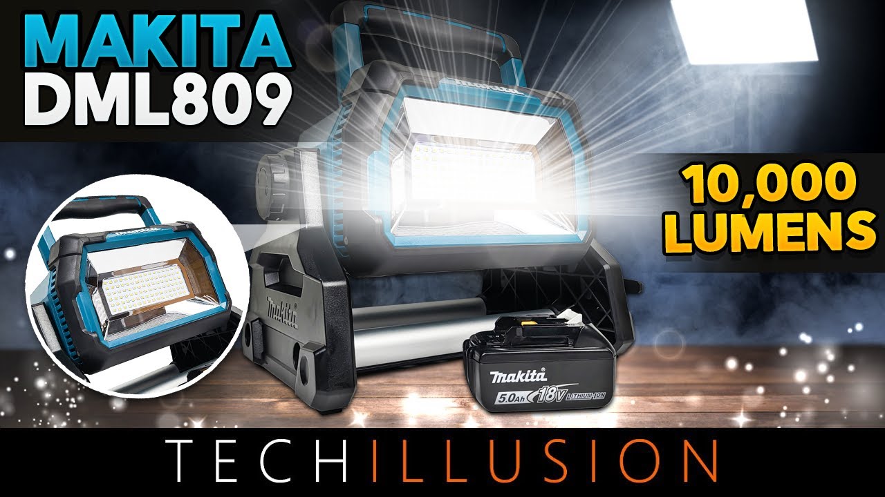 🔥WOW! INCREDIBLY BRIGHT!😨 - The BIGGEST Makita DEADML809 cordless ...