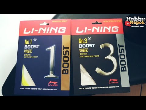 Perbedaan senar Lining No. 1 Boost dan No. 3 Boost #lining - YouTube
