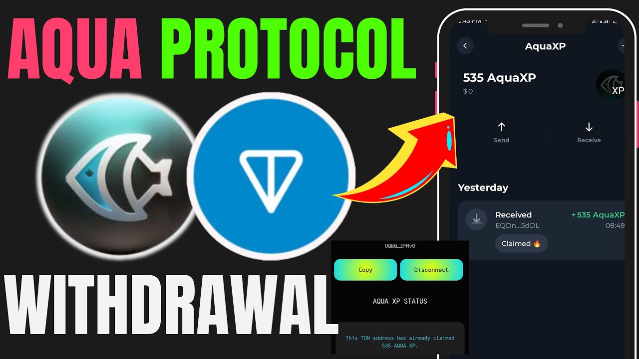 Aqua Protocol Withdrawal - How to Claim Your Aqua XP Tokens Now! - YouTube