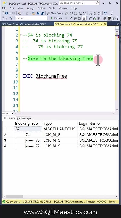 Extracting the Blocking Tree in SQL Server - YouTube Extracting the Blocking Tree in SQL Server - YouTube