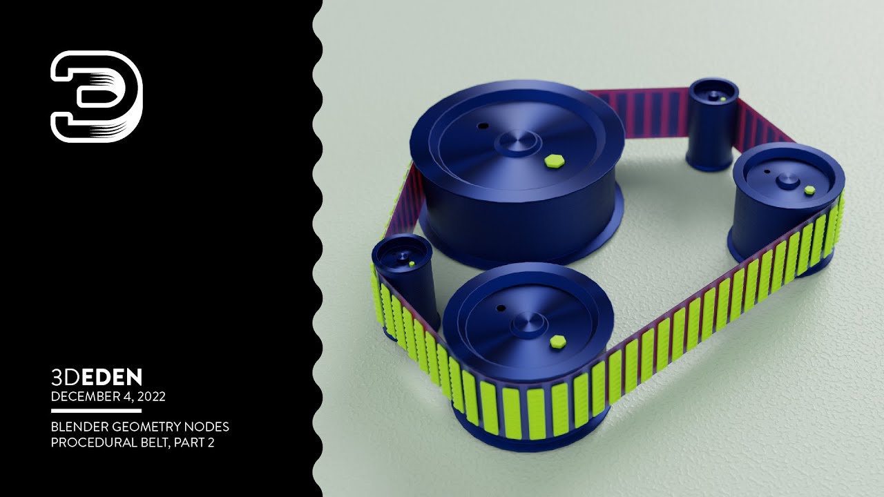 Blender Geometry Nodes Procedural Belt Build Part 02 - YouTube