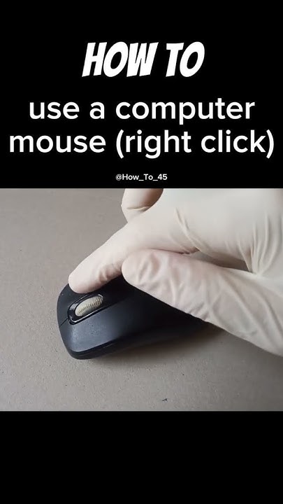 How to use a computer mouse (right click) - YouTube
