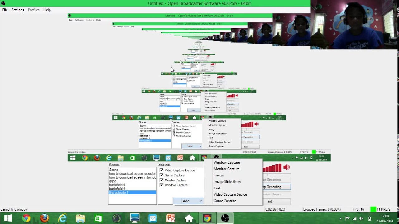 how to download open broad cast obs windows 8 os step by step - YouTube