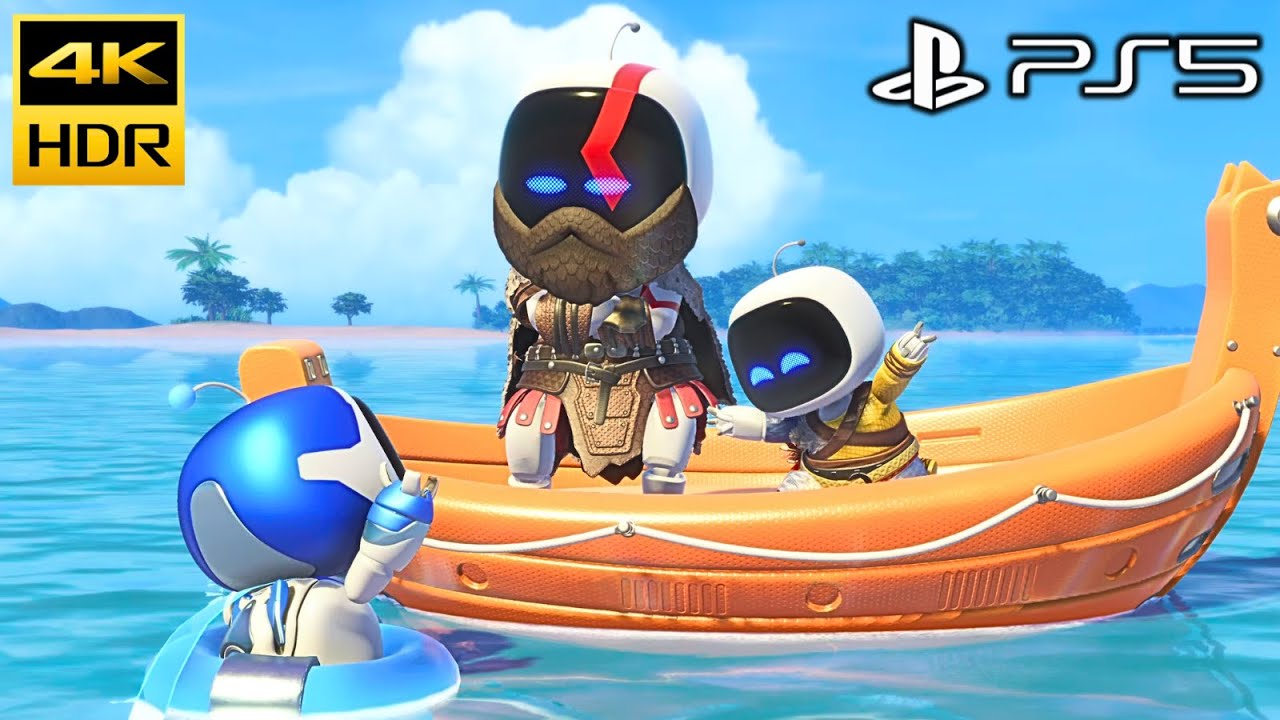 Astro Bot PS5 Part 8 - Octopus Boss Battle & God of War Levels ...