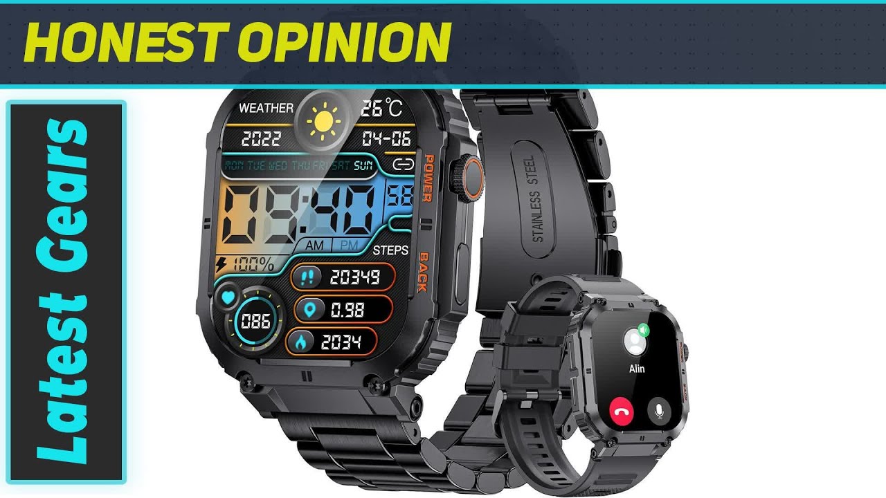 Impressive Military Smart Watch for Men | FEELNEVER Smartwatch Review ...