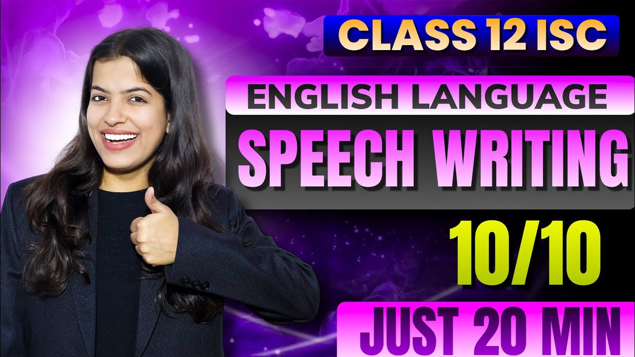Speech Writing | ISC English Class 11 & 12 |Format, Examples & Writing ...