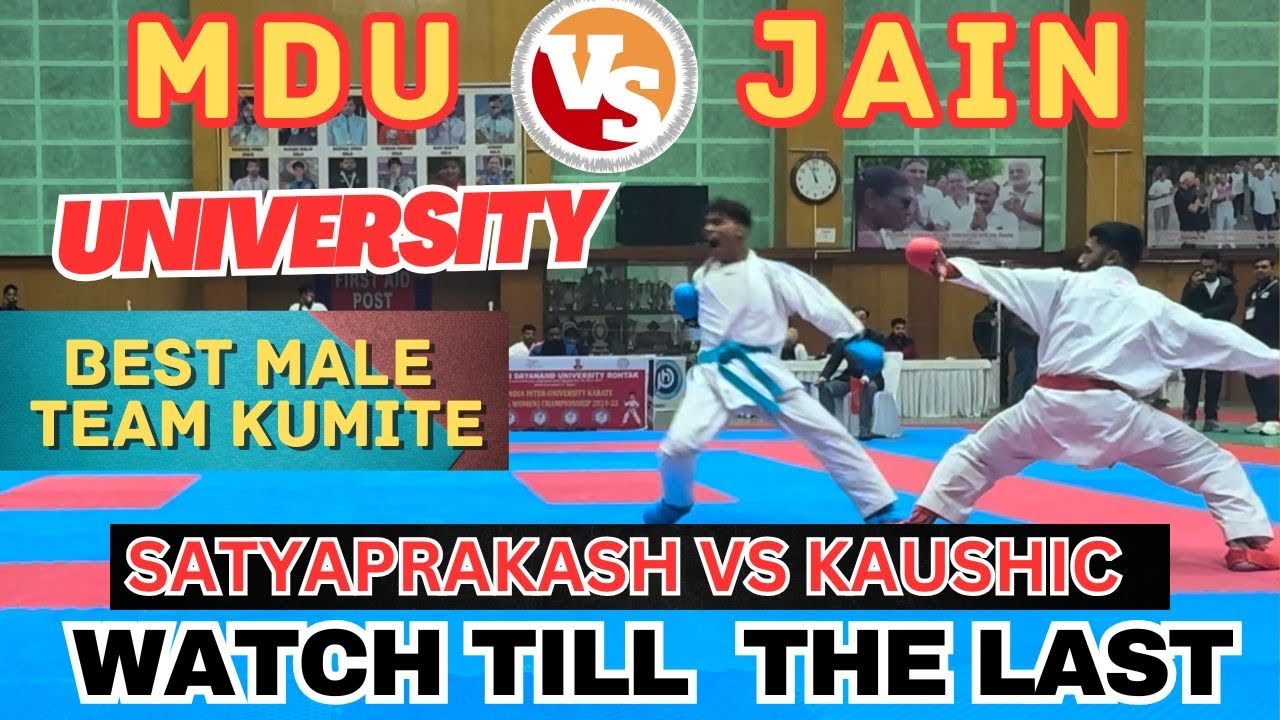 SEMI FINAL MALE TEAM KUMITE | MDU VS JAIN | ALL INDIA INTER UNIVERSITY ...