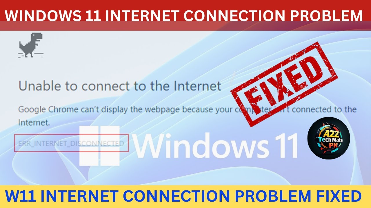 Internet Connection Not Working Windows 11 - YouTube