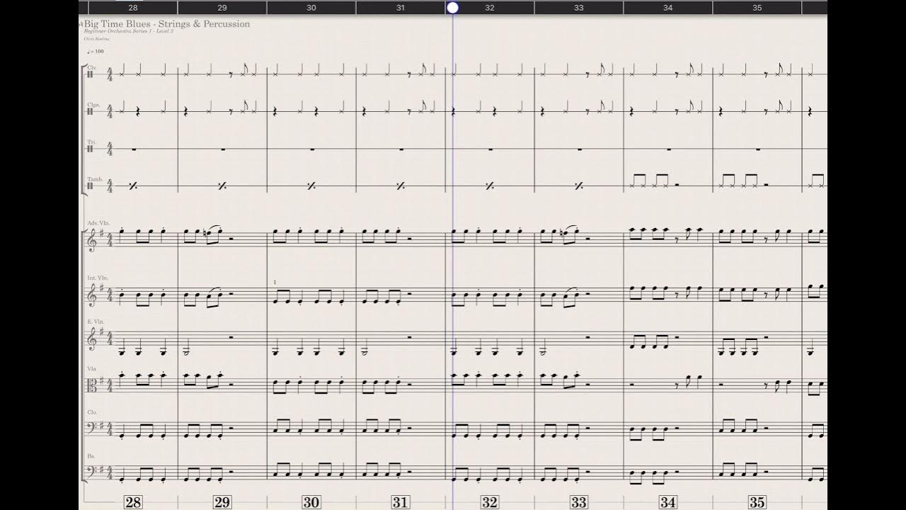 Beginner String Orchestra - Big Time Blues - Playalong - YouTube