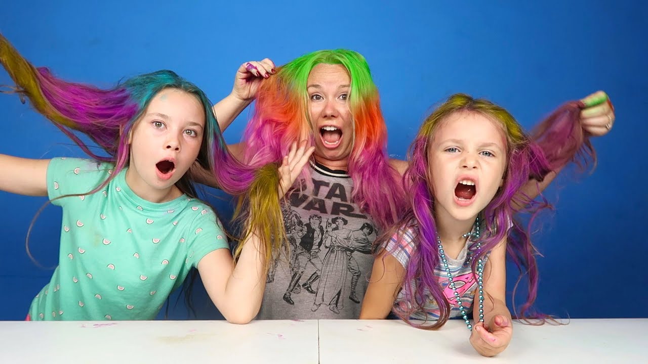 3 Color Hair Dye Challenge - YouTube