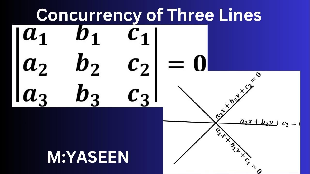 Condition of Concurrency of three lines - YouTube