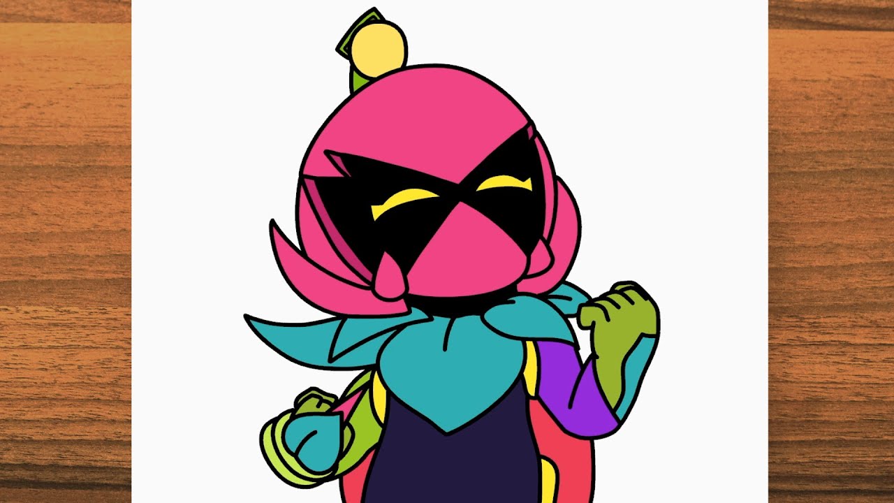 Como dibujar a Lily fácil de Brawl Stars paso a paso - YouTube