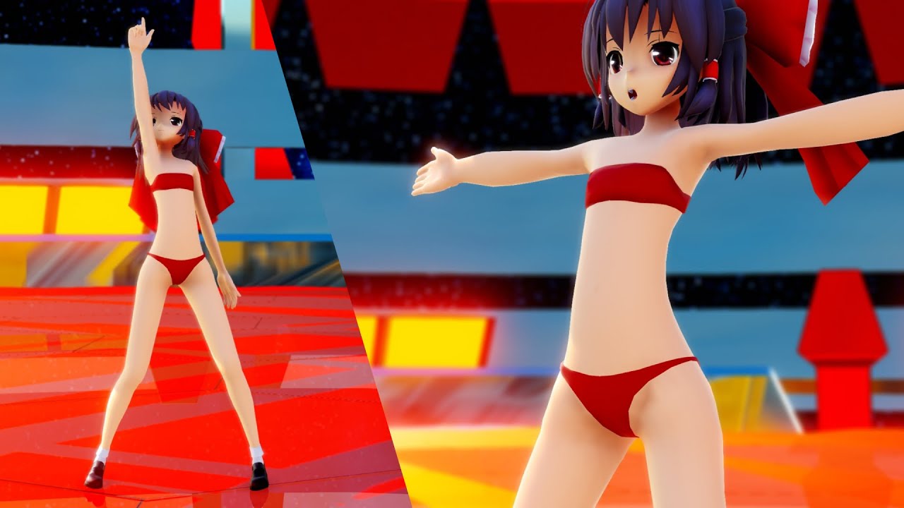 (東方MMD)「ELECT」(予告編動画、にがもん 霊夢、水着、カバー、インストラメンタル、niki) - YouTube