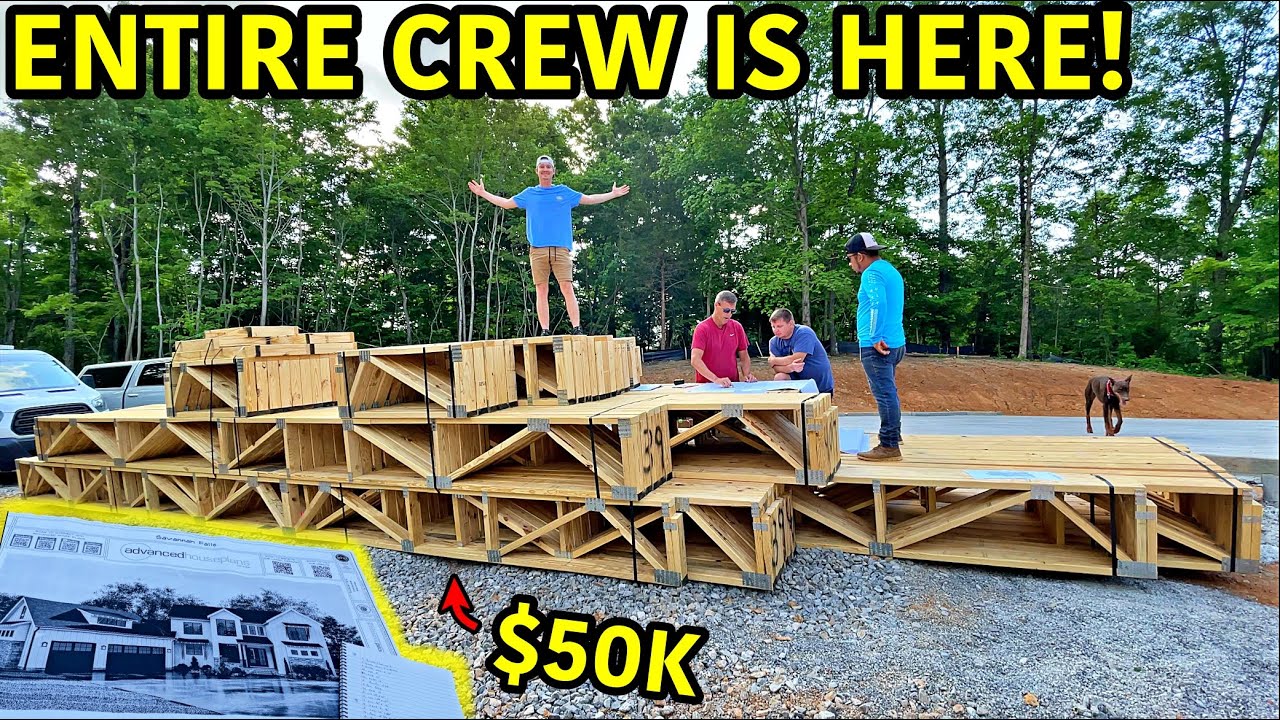 The New Goonzquad House Framing Begins! Lumber Package Is Way Over Our ...