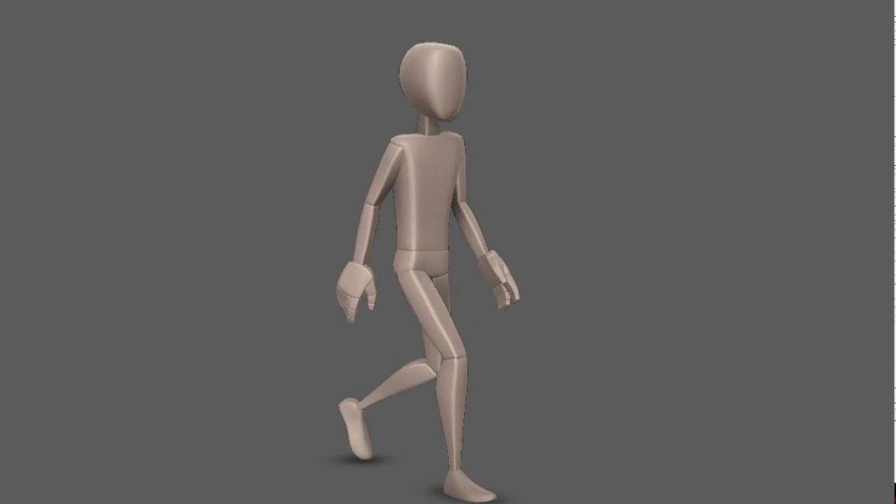 Vanilla Walk Cycle: 3/4 view - YouTube