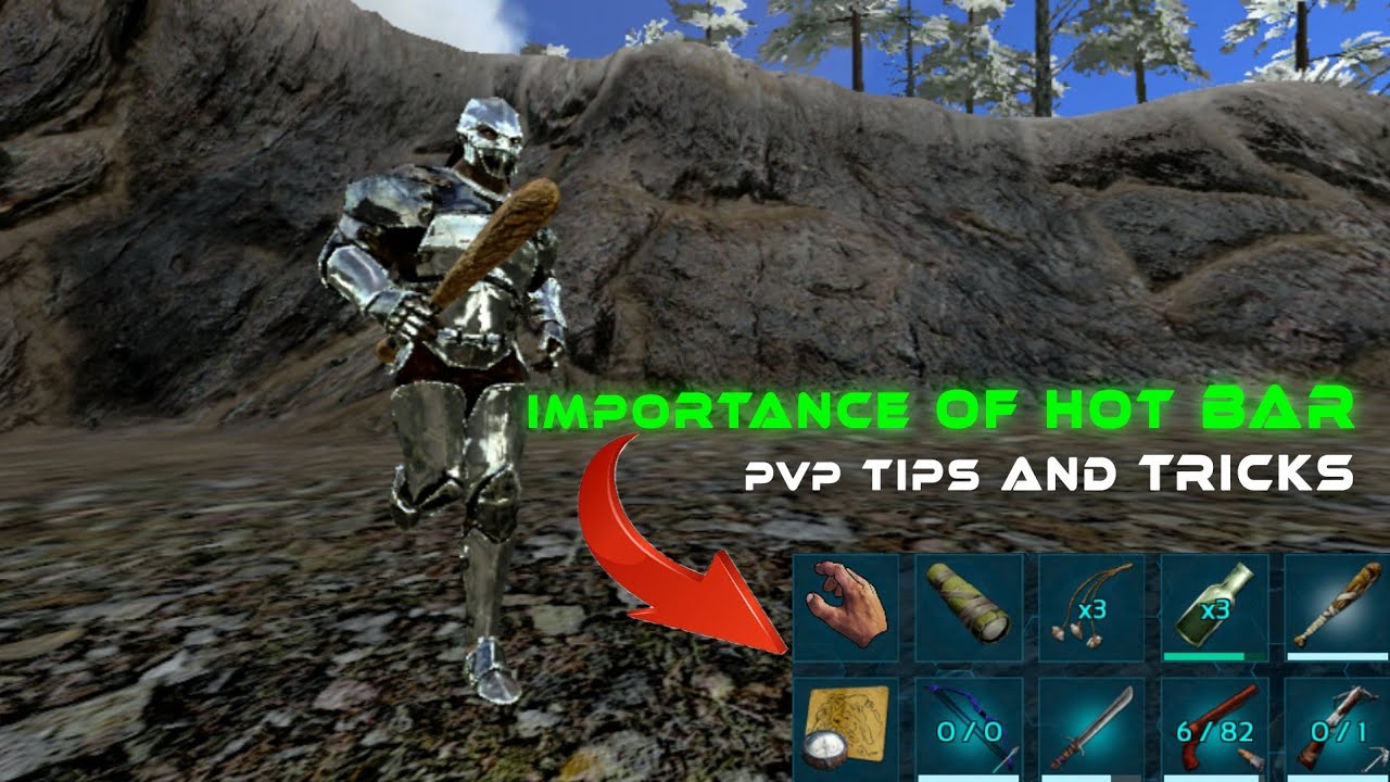 My HOTBAR for PvP Fight||Pvp mobile Tips and Tricks||ark mobile pvp ...