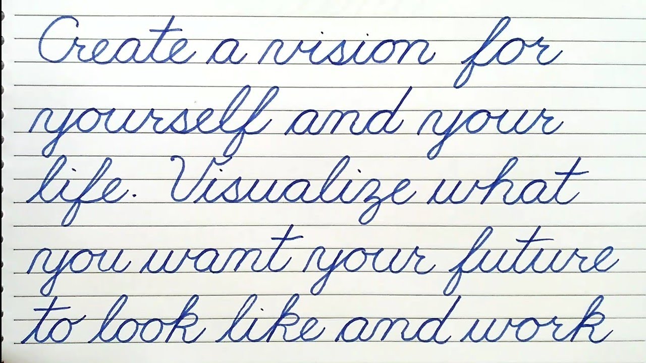 A Quote From Poets Cafe | English Cursive Handwriting | Learn How To ...