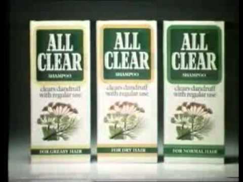 All Clear Shampoo Full Treatment Shampoo Long 1982 UK Advert - YouTube