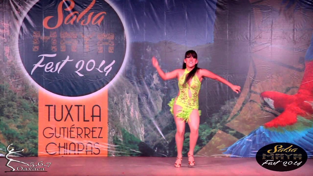 Denise - Reyna Salsa - SALSA MAYA FEST 2014 - YouTube