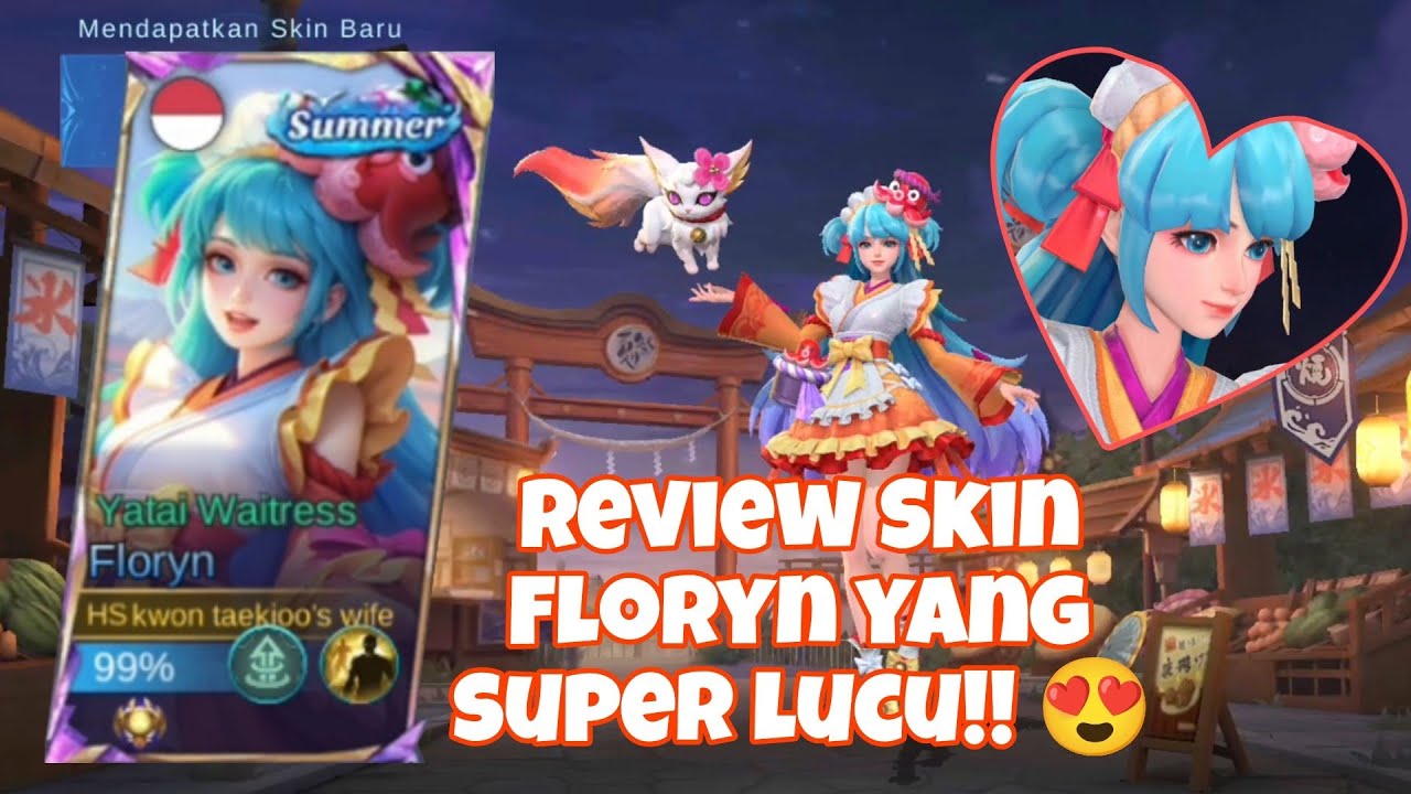 REVIEW SKIN FLORYN—YATAI WAITRESS, EFEKNYA WARNA UNGU KESUKAAN MOONTON😍 ...