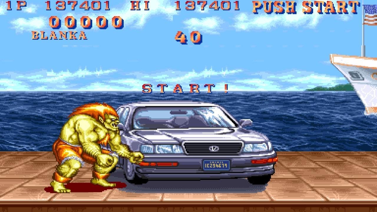 Capcom Arcade Stadium Street Fighter 2 Car Smash Bonus Stage Blanka ...