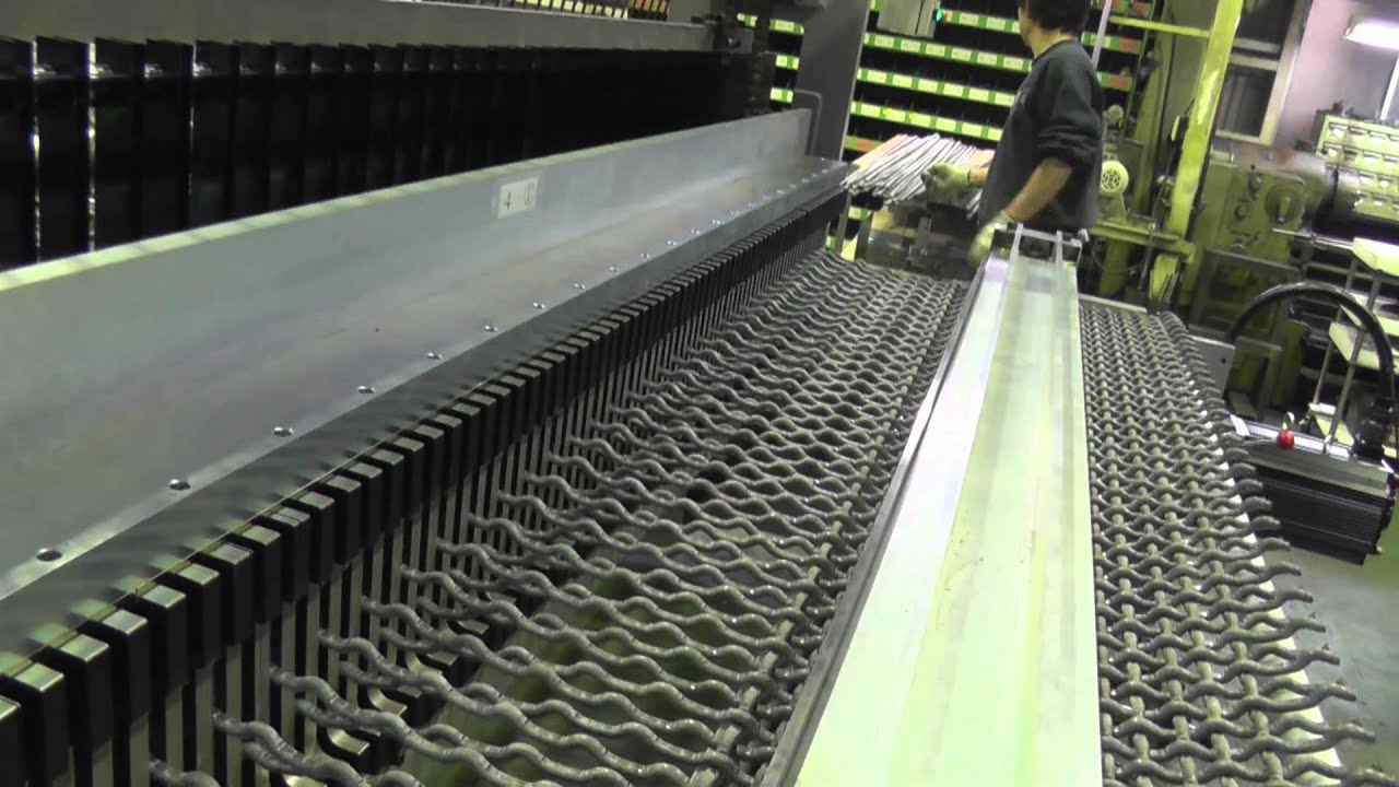 Semi Automatic Crimped Wire Mesh Weaving Machine MODEL:MW-L-2500 - YouTube