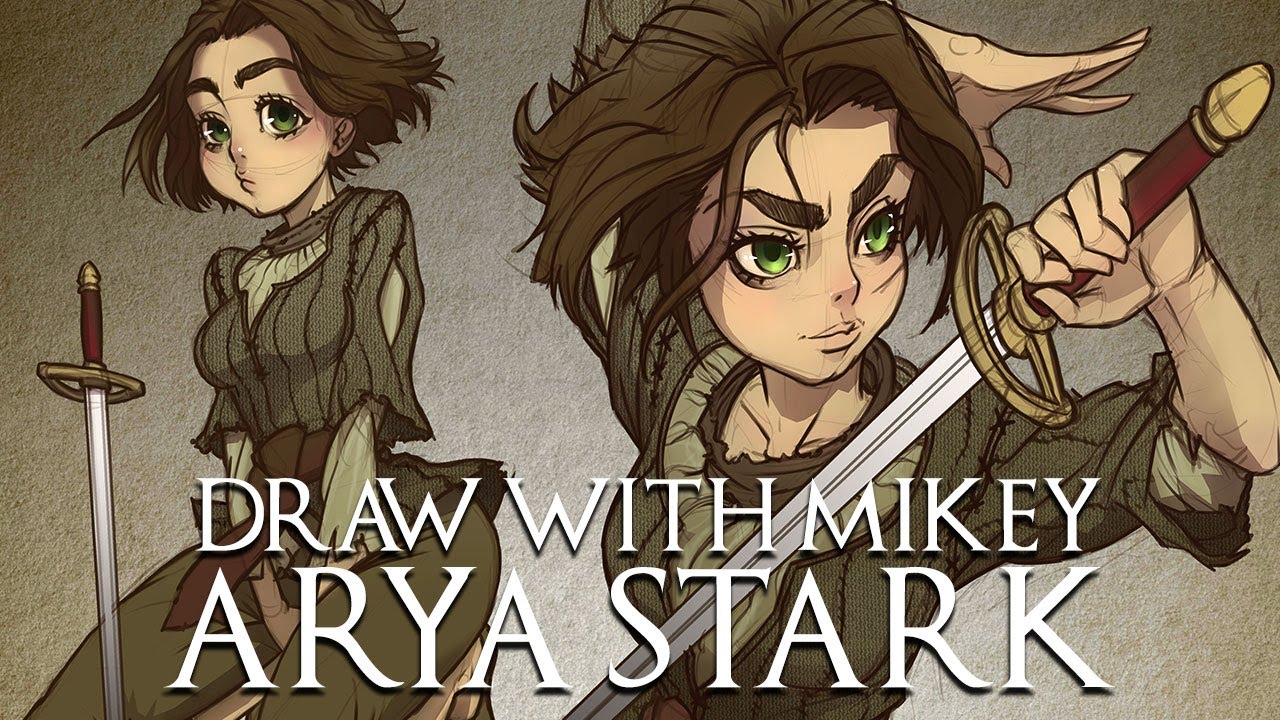 Arya Stark - Draw With Mikey 57 - YouTube
