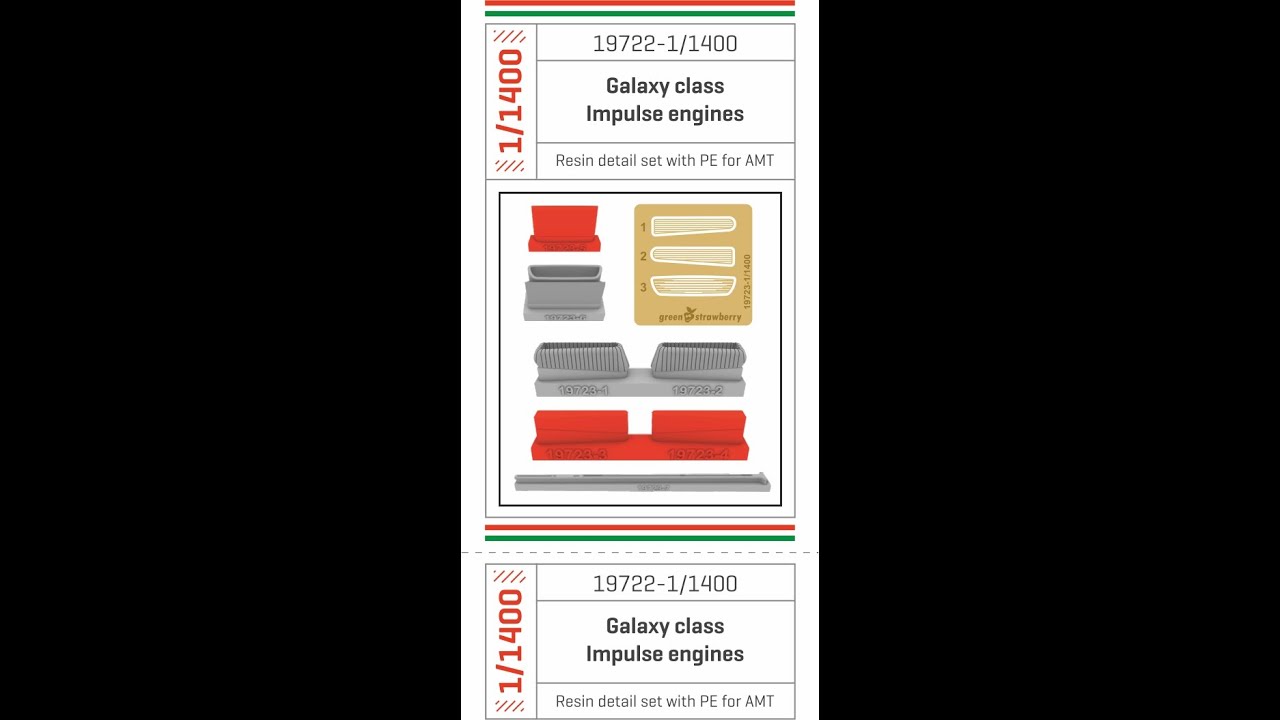 Galaxy Class Impulse Engines 1/1400 - unboxing - YouTube