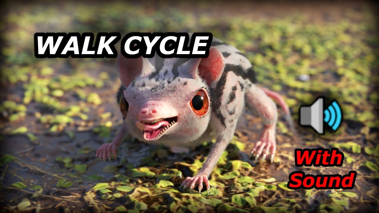 My Imaginary Rodent Creature - Walk Cycle Video (With Sound 🔊) - YouTube
