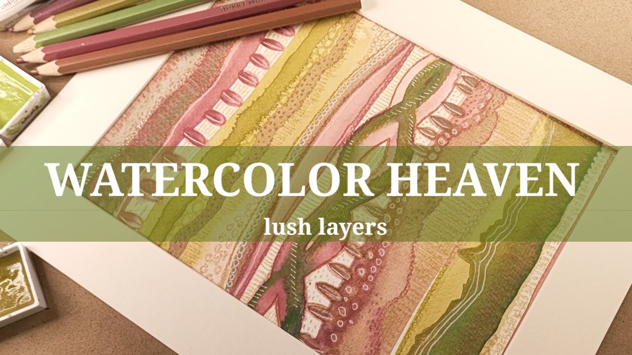 REVEALING an ABSTRACT WATERCOLOR using MIXED MEDIA - YouTube