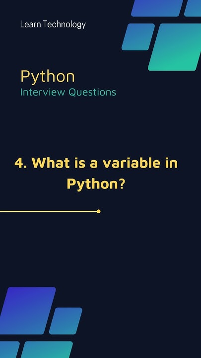 Variables In Python Most Asked Python Interview Question Python Interview Pythontutorial