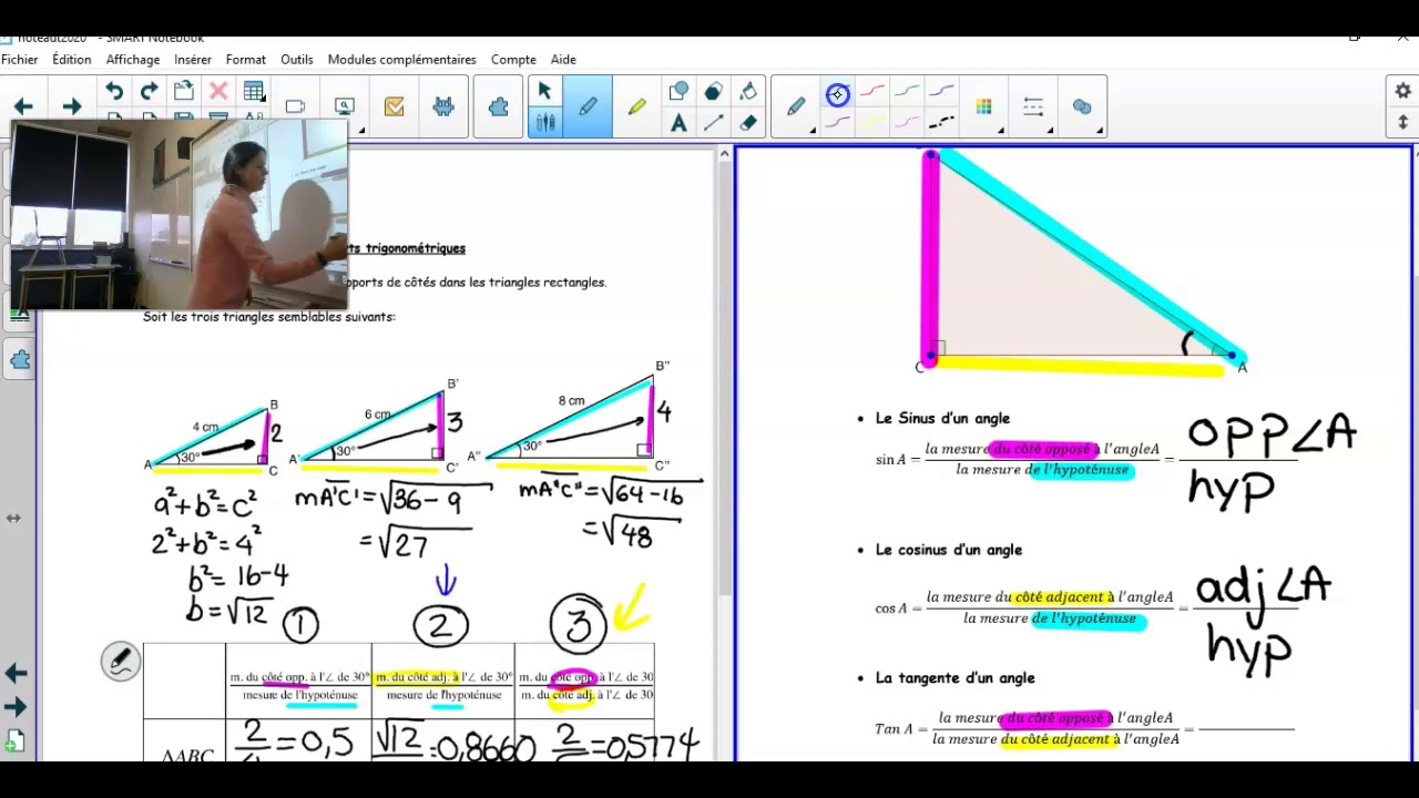4 SN module 6 Présentation des rapports sin cos tan - YouTube