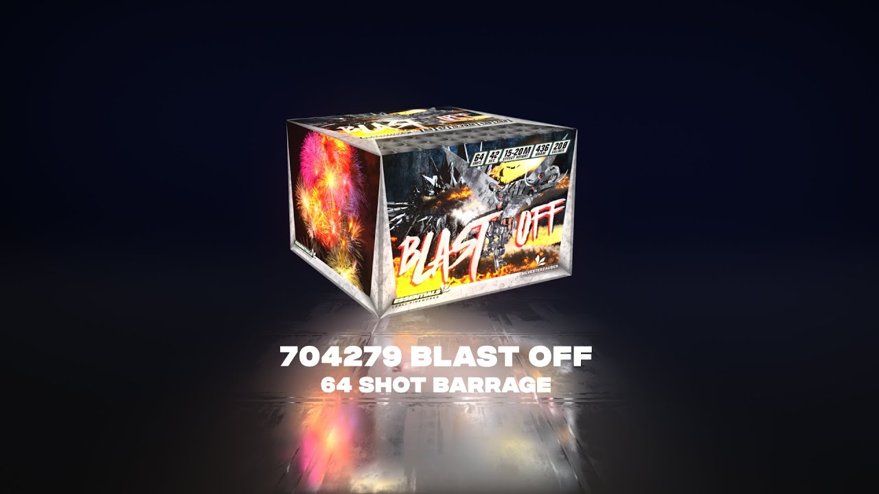Bright Star Fireworks - 704279 Blast Off 64 Shot Barrage - YouTube