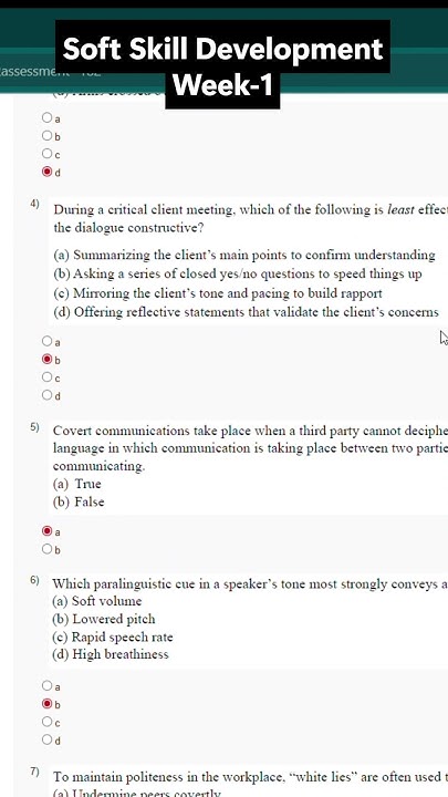 NPTEL Soft Skill Development Week 1 Assignment Answers | NOC25-HS142 | IIT Kharagpur | July-Dec ...
